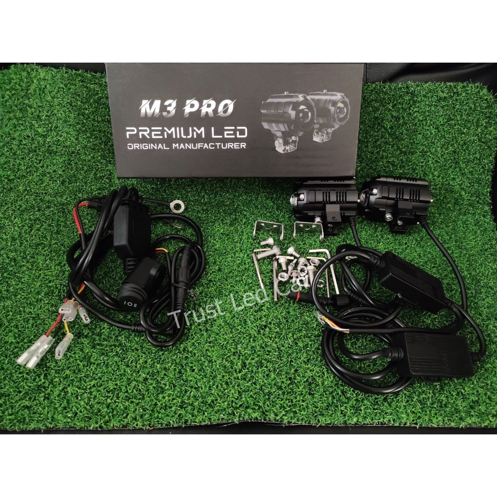 ไฟสปอร์ตไลท์ LED M3 Pro (เเสงสีขาว+แสงสีเหลือง) Premium Ledของแท้ 100% ...
