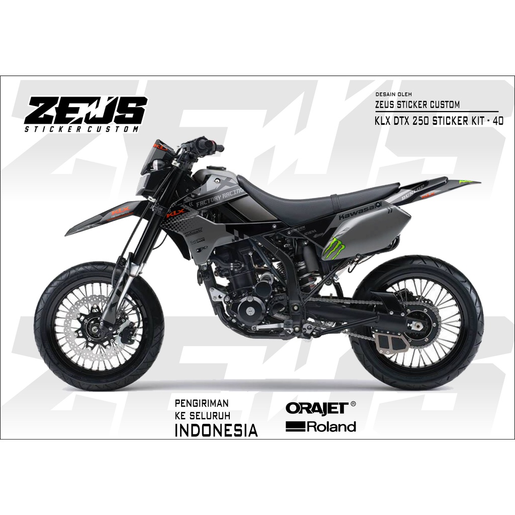 สติ๊กเกอร์รูปลอก - Klx Dtx 250 Zeus SC 40 สติ๊กเกอร์รูปลอก | Shopee ...