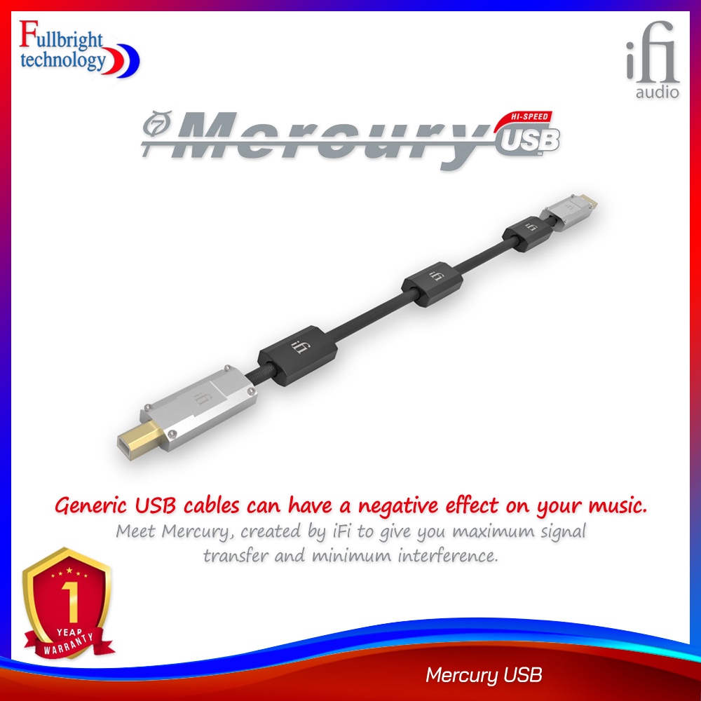 iFi Audio Mercury USB Cable 1M สายแจ็ค รับประกันศูนย์ไทย 1 ปี | Shopee ...