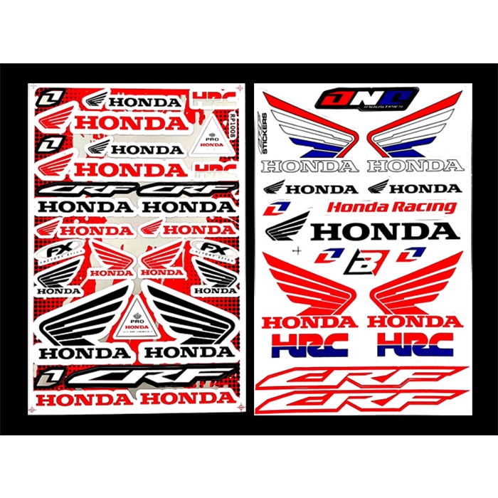 Honda CRF Racing Logo สติ๊กเกอร์ติดรถ 2แผ่นตามรูป สติ๊กเกอร์แต่งซิ่งรถ ...