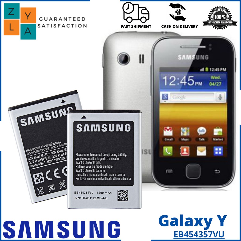 SAMSUNG Orginal EB454357VU แบตเตอรี่ 1200mAh สำหรับ Samsung Galaxy Y ...
