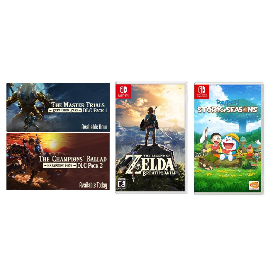 Zelda Breath of The Wild + Full DLC Packs + Doraemon Story of Seasons ...