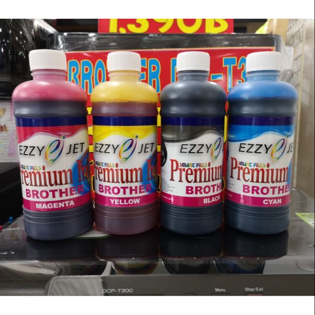 Ezzy-jet BROTHER Inkjet Premium BLCK/CYAN/MAGENTA/YELLOW) หมึกปริ้น/หมึกสี/หมึกปริ้นเตอร์/หมึก ...