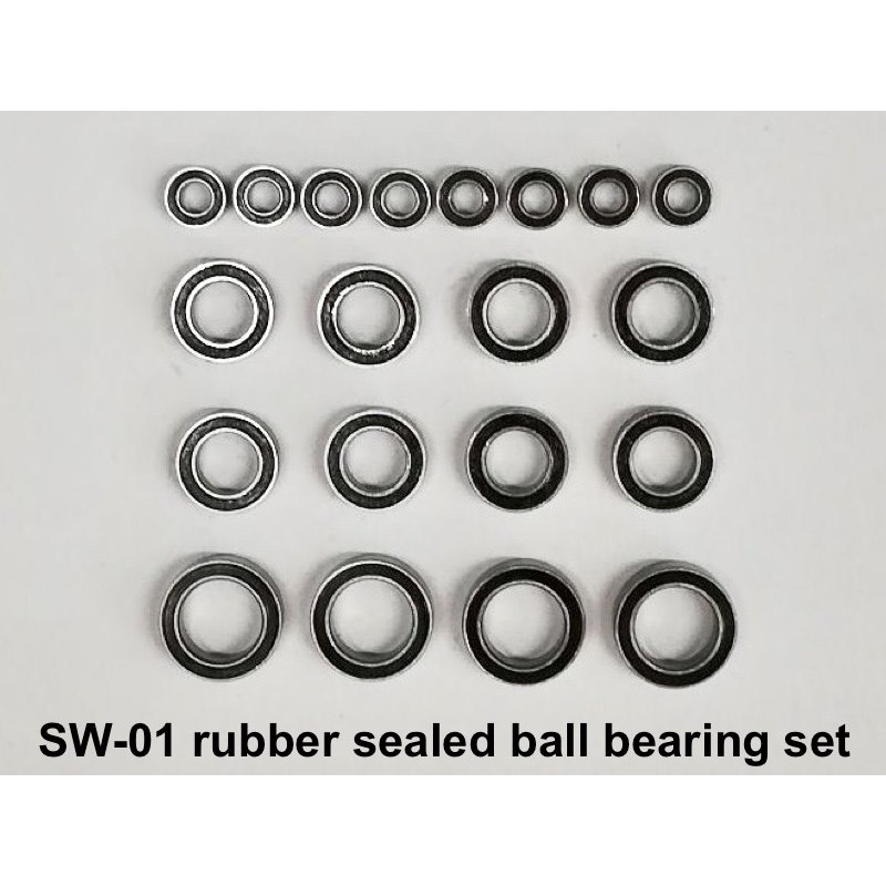 SW-01 Rubber Sealed Ball Bearing Set ชุดลูกปืนแบริ่งซีลยาง สำหรับชุดคิท ...