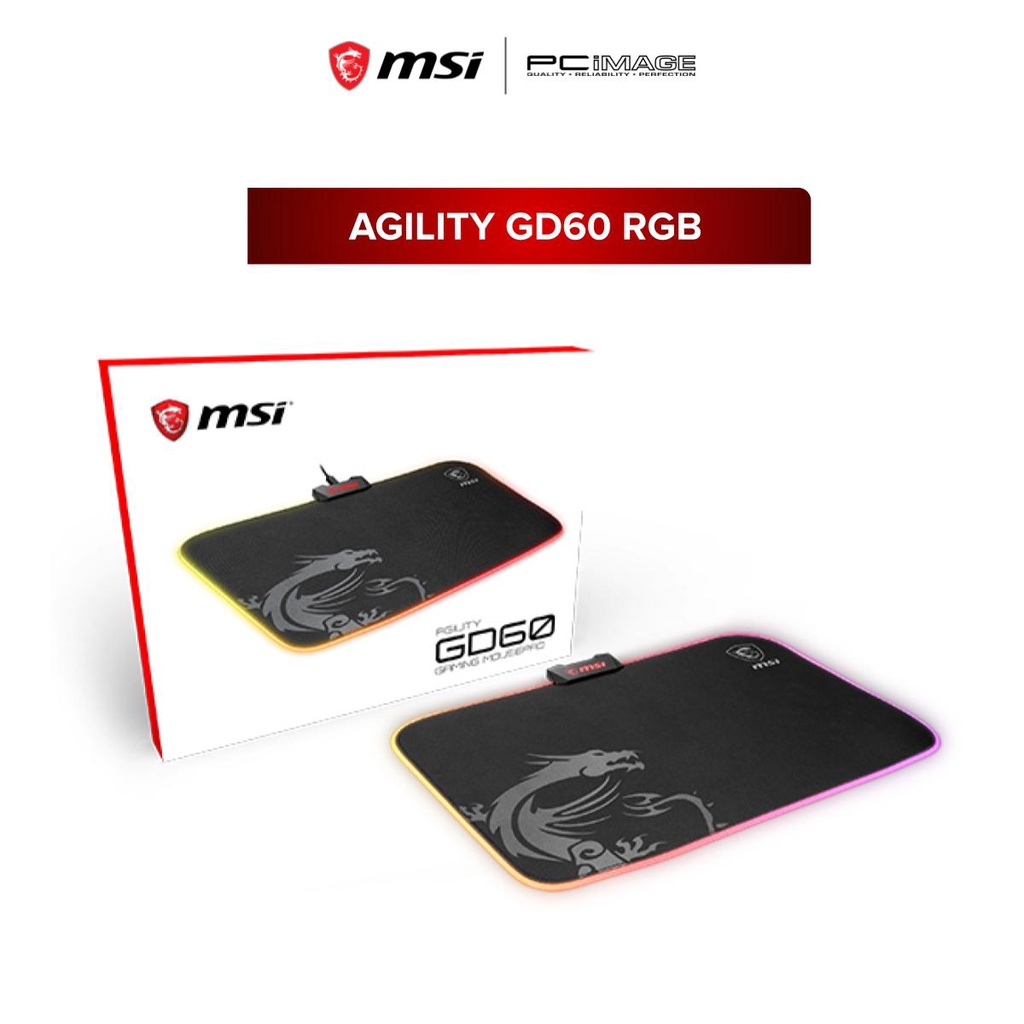 แผ่นรองเมาส์สําหรับเล่นเกม MSI Agility GD60 RGB | Shopee Thailand