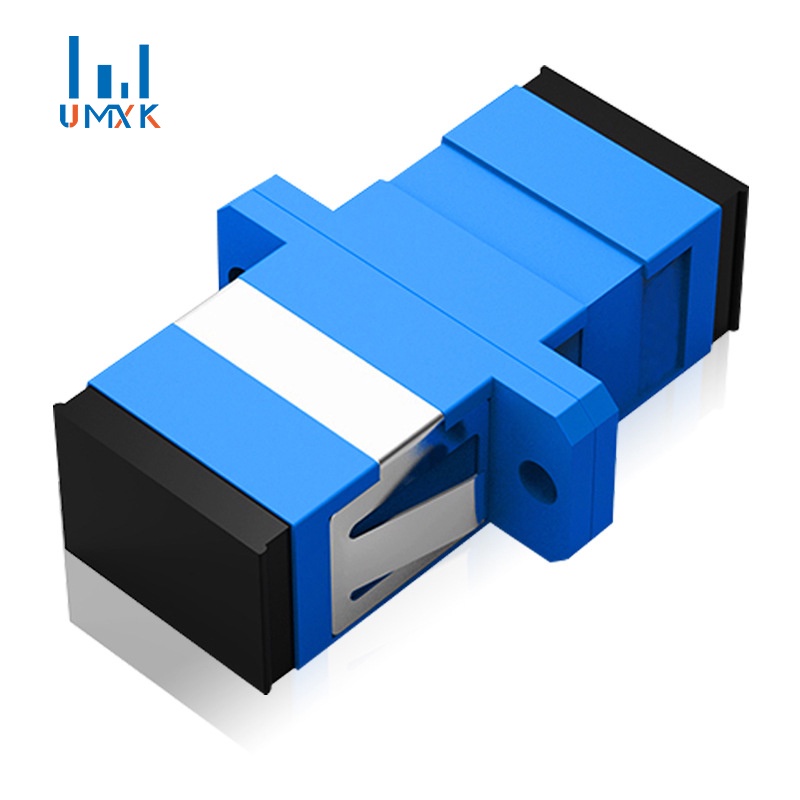 Fiber Flange Optic Connector Adapter FTTH SC/UPC SM Flange Singlemode Simplex SC-SC Fiber ...