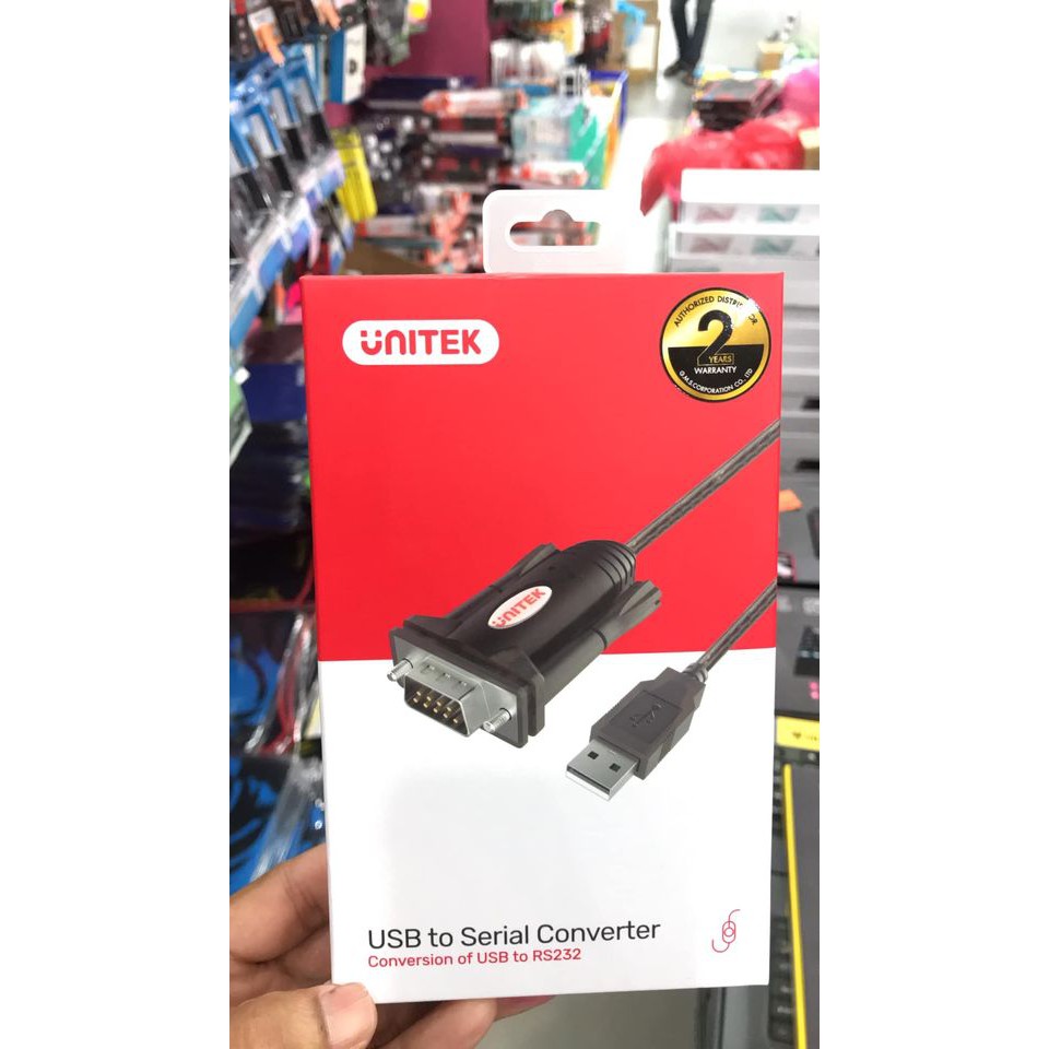 ส่งจากไทย USB to Serial Converter conversion of RS232 ยี่ห้อ UNITEK Y ...