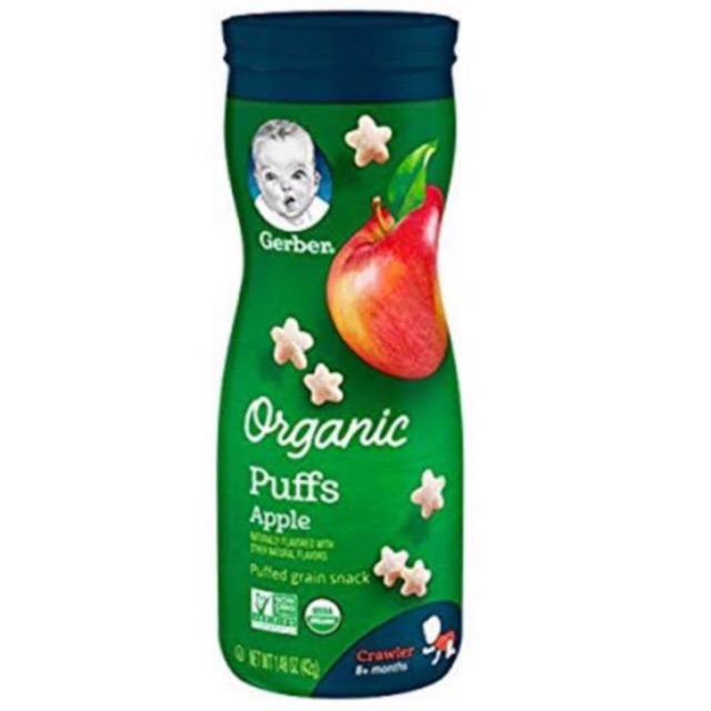 Gerber Graduates Organic Puffs, Apple | Shopee Thailand