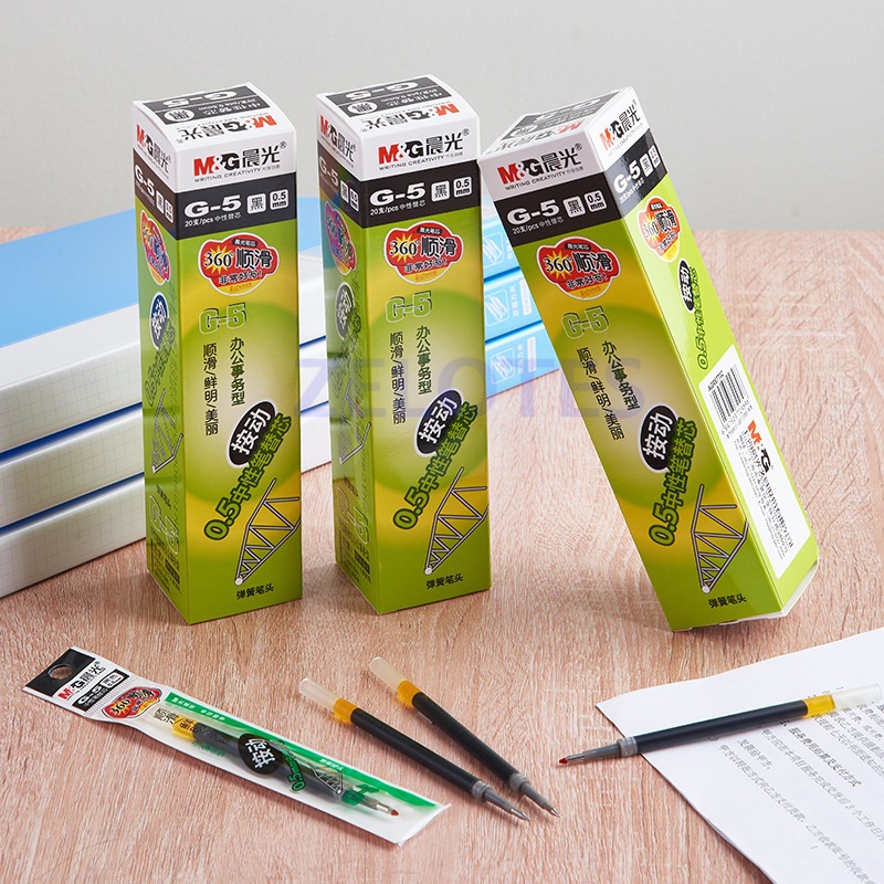 ไส้ปากกาเจล M&G G-5 0.5mm ใช้กับปากกาเจล รุ่นGP-1008 / K-35เอ็มแอนด์จี เครื่องเขียน กล่องเล็ก ...