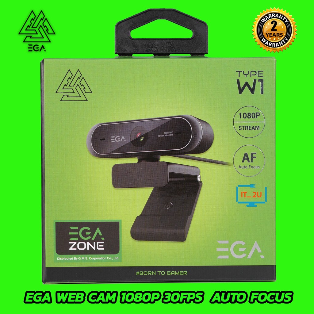 EGA TYPE-W1 Webcam 1080P Full HD Autofocus Noise Reduction Microphone ...