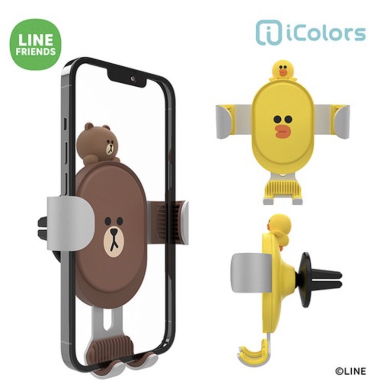 Line Friends / Figure Phone Holder for Car - Brown, Sally / stand ...