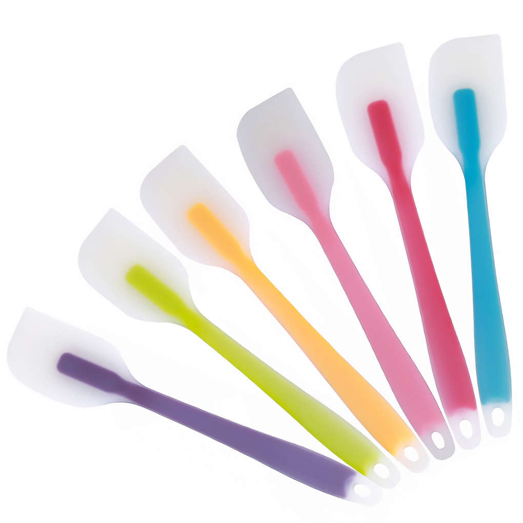 [Biho] One-piece Silicone Spatula Mini Translucent Heat-Resistant ...