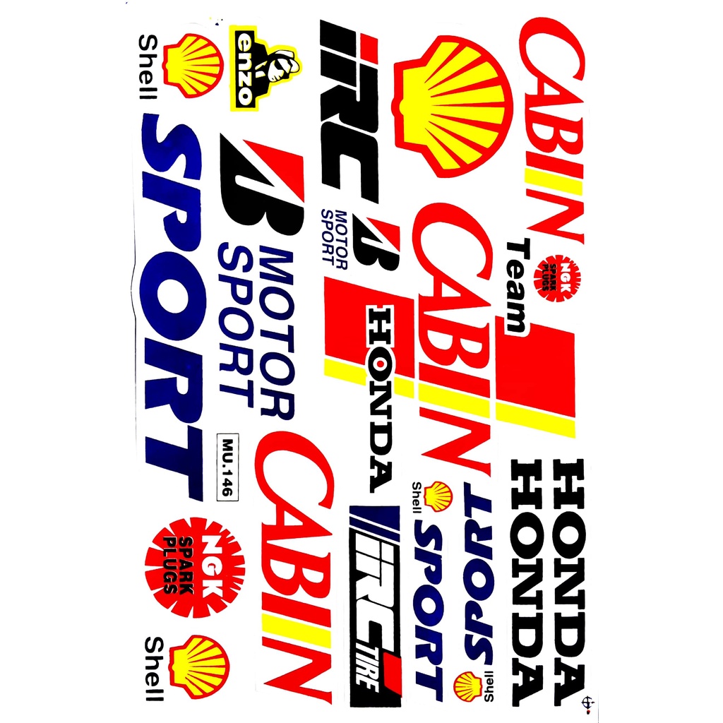 สติกเกอร์ชุดแต่งรถ มอเตอร์ไซค์ บิ๊กไบค์ รถยนต์ Shell Sport HONDA IRC ...
