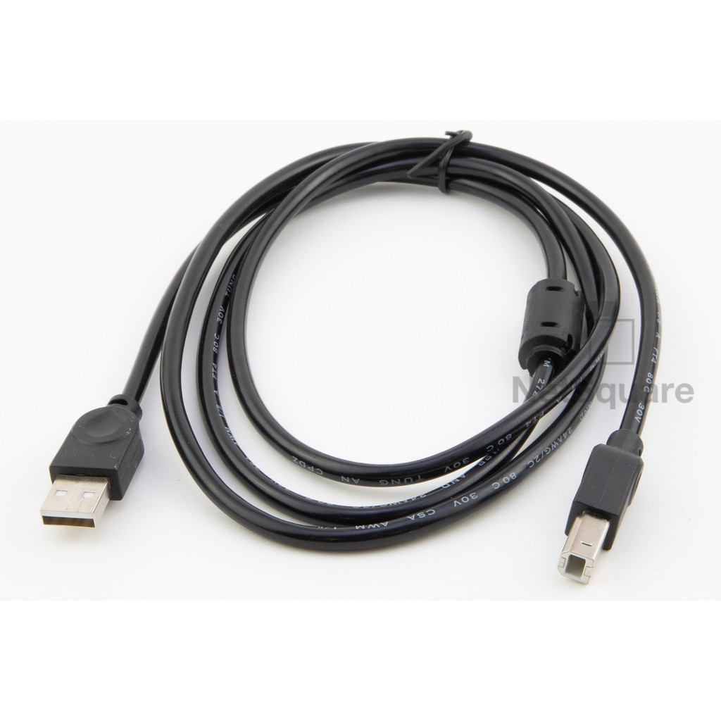 USB Type A to USB Type B Cable สำหรับ Printer, Arduino Black 1.5m/3m/5m ...
