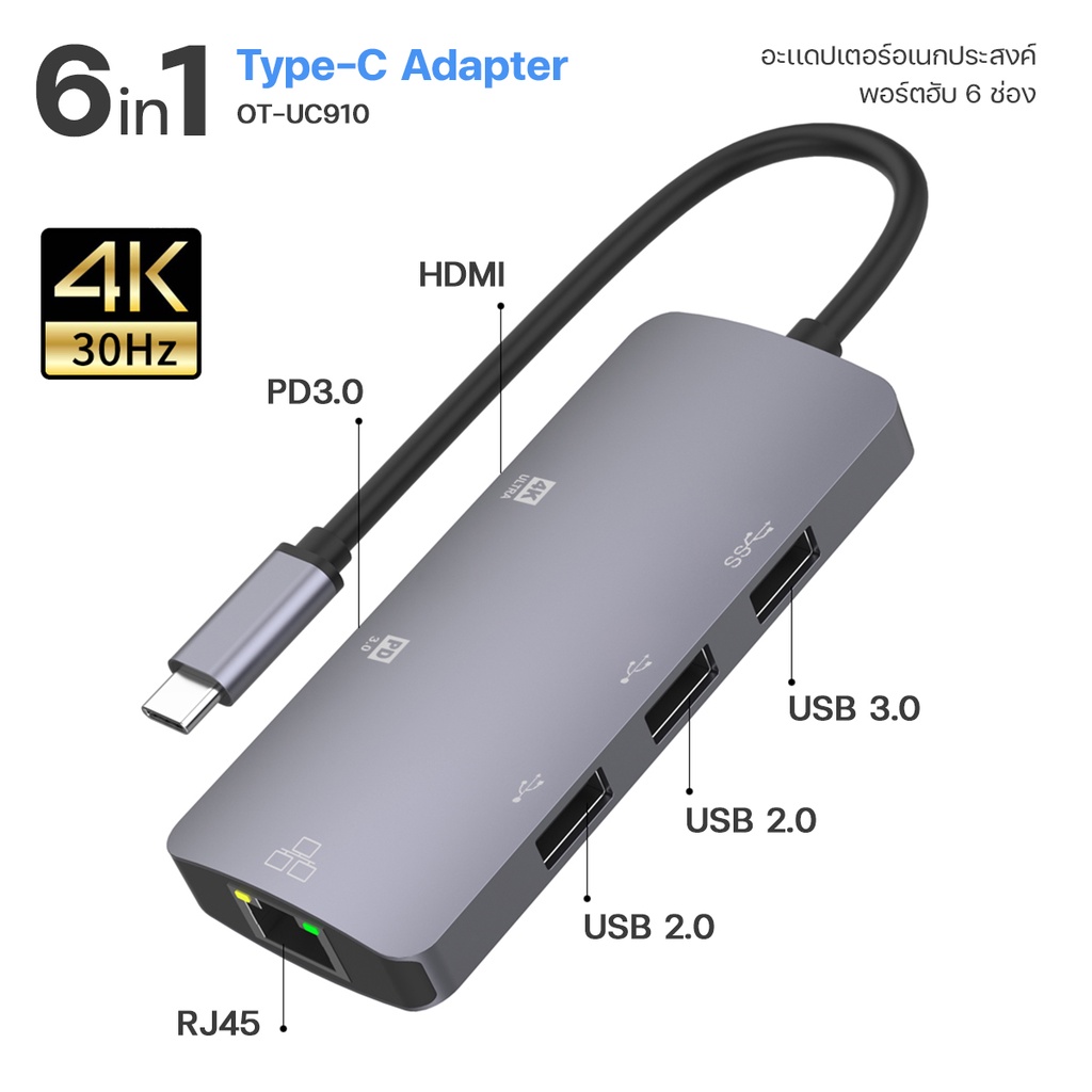 【Usb Hubs】 Type-C Multifunctional Converter HUB USB-C ตัวแปลง USB TYPE ... 【Usb Hubs】 Type-C Multifunctional Converter HUB USB-C ตัวแปลง USB TYPE ...