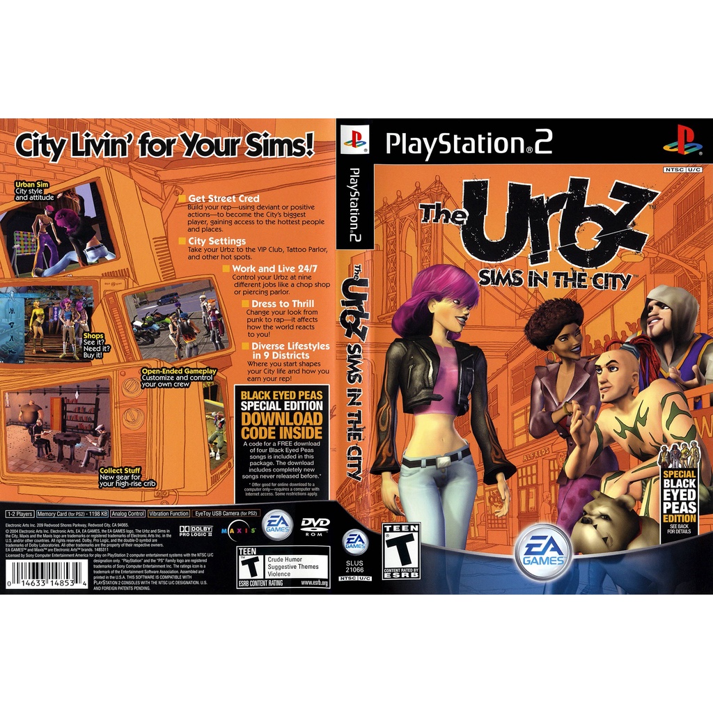แผ่นเกมส์ PS2 The Urbz Sims en la ciudad คุณภาพ ส่งไว (DVD) | Shopee ...