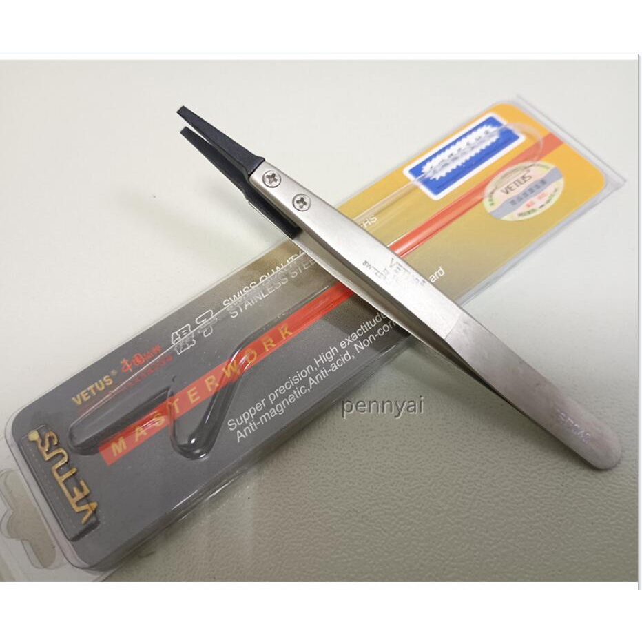 แหนบ เปลี่ยนหัวได้ VETUS แท้ / แหนบสเตนเลส/ แหนบป้องกันไฟฟ้าสถิตย์ ESD ...