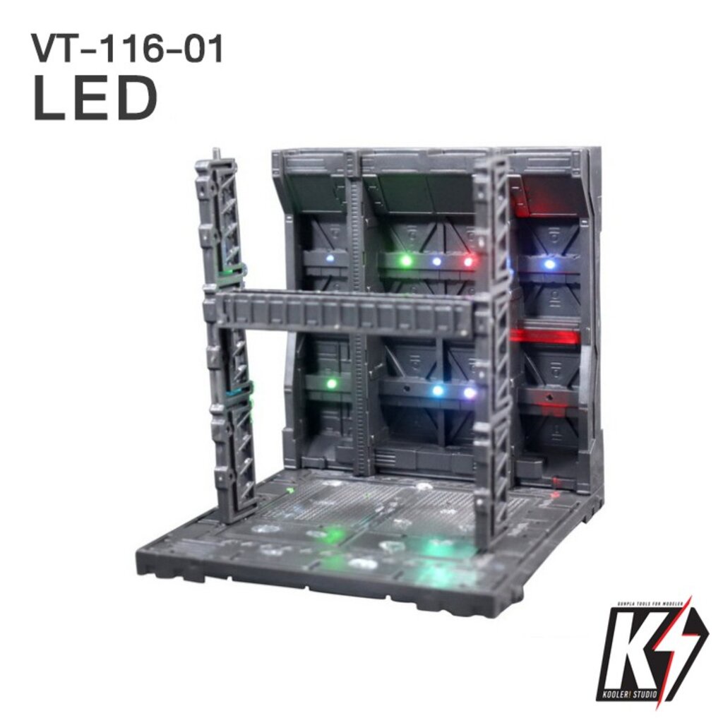 โรงเก็บกันดั้ม VT-116 พร้อมไฟ LED #ฉากโรงซ่อมกันดั้ม โรงซ่อมบำรุง CG ...
