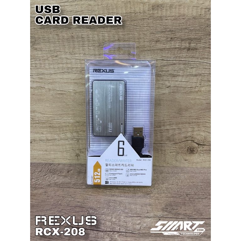 เครื่องอ่านการ์ด Rexus RX-C208 | Shopee Thailand