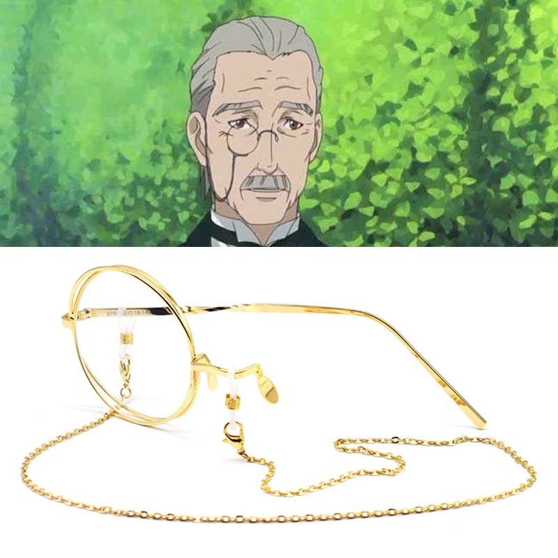 อะนิเมะ Black Butler Tanaka คอสเพลย์แว่นตา Unisex Monocle Steam Punks ...