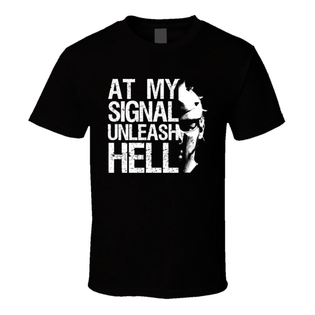 เสื้อยืด พิมพ์ลาย Gladiator Unleash Hell Russell Crowe สไตล์โรมัน ... เสื้อยืด พิมพ์ลาย Gladiator Unleash Hell Russell Crowe สไตล์โรมัน ...