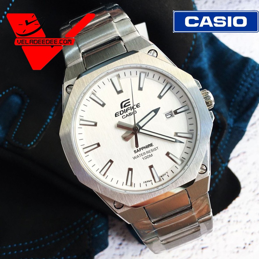 Casio Edifice หน้าปัดแซฟไฟร์กันรอย รุ่น EFR-S108D บางเฉียบเพียง 7.8 มม ...