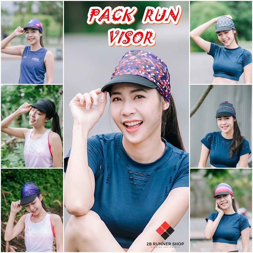 Pack Run Visor: หมวกผ้าอเนกประสงค์ (แบบปีกหมวกอ่อนม้วนเก็บได้) | Shopee ...
