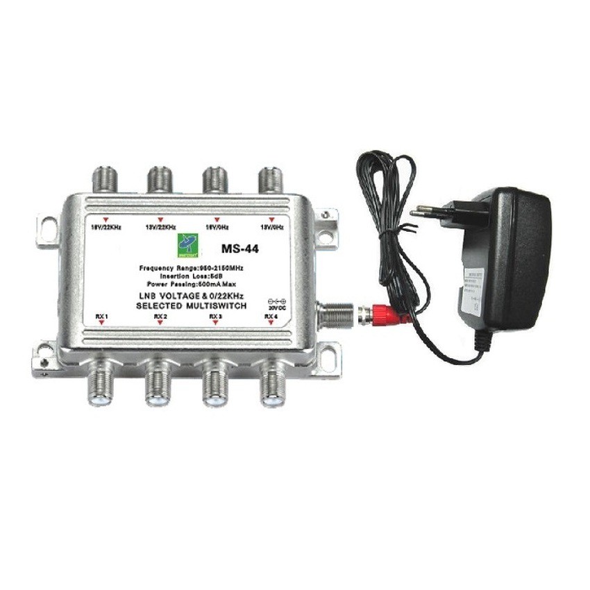 Satellite Multiswitch รุ่น 4x4 (มี Adapter) | Shopee Thailand