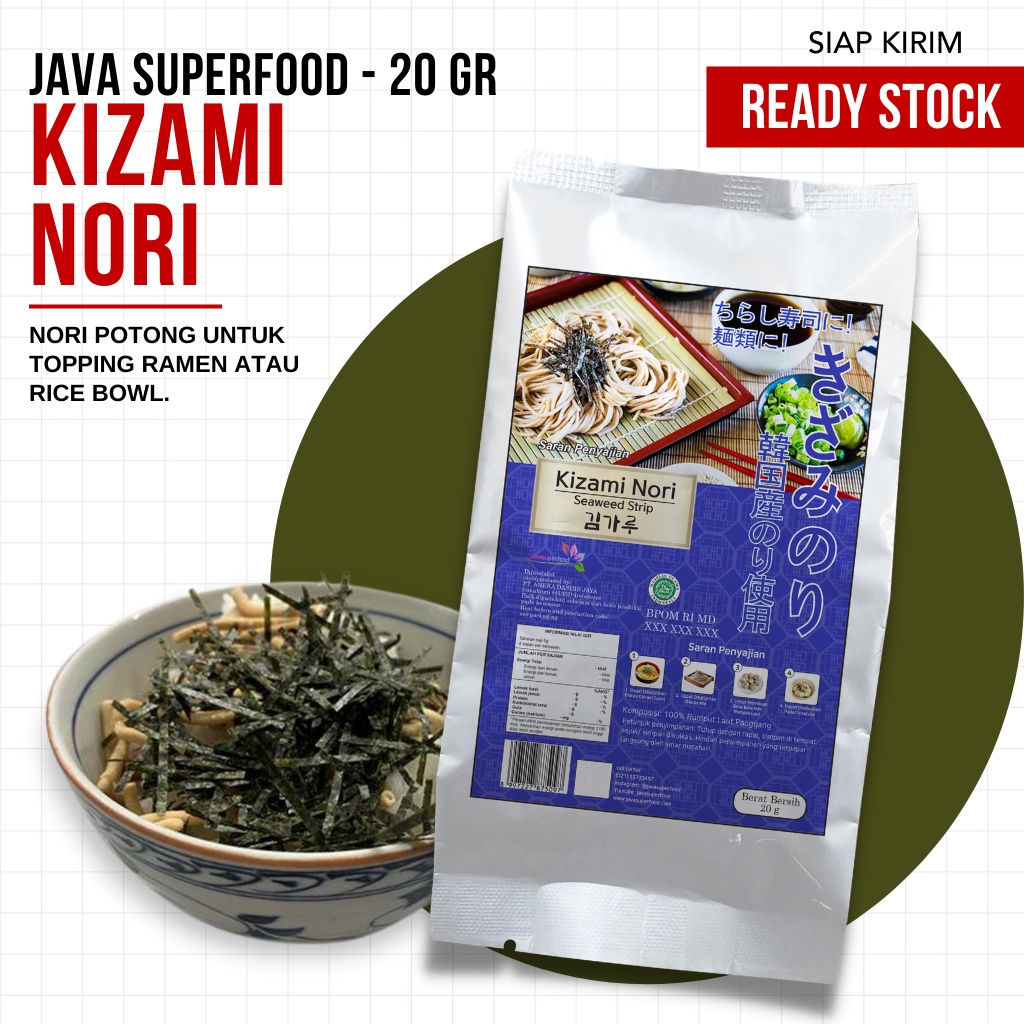 Kizami Nori Java Superfood - 20 กรัม (ถูกที่สุด) | Shopee Thailand