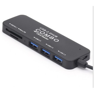 ZS USB 2.0 Hub 3 Port COMBO Card Reader 480Mbps รุ่น MT-42 (Black ...