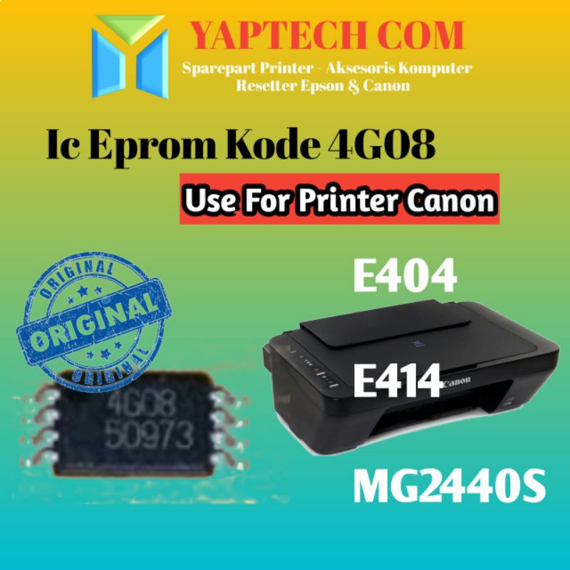 5 ชิ้น 4G08 เครื่องพิมพ์ Canon E404 IC Eprom 4G08 MG2440S IC Eprom E414 ...