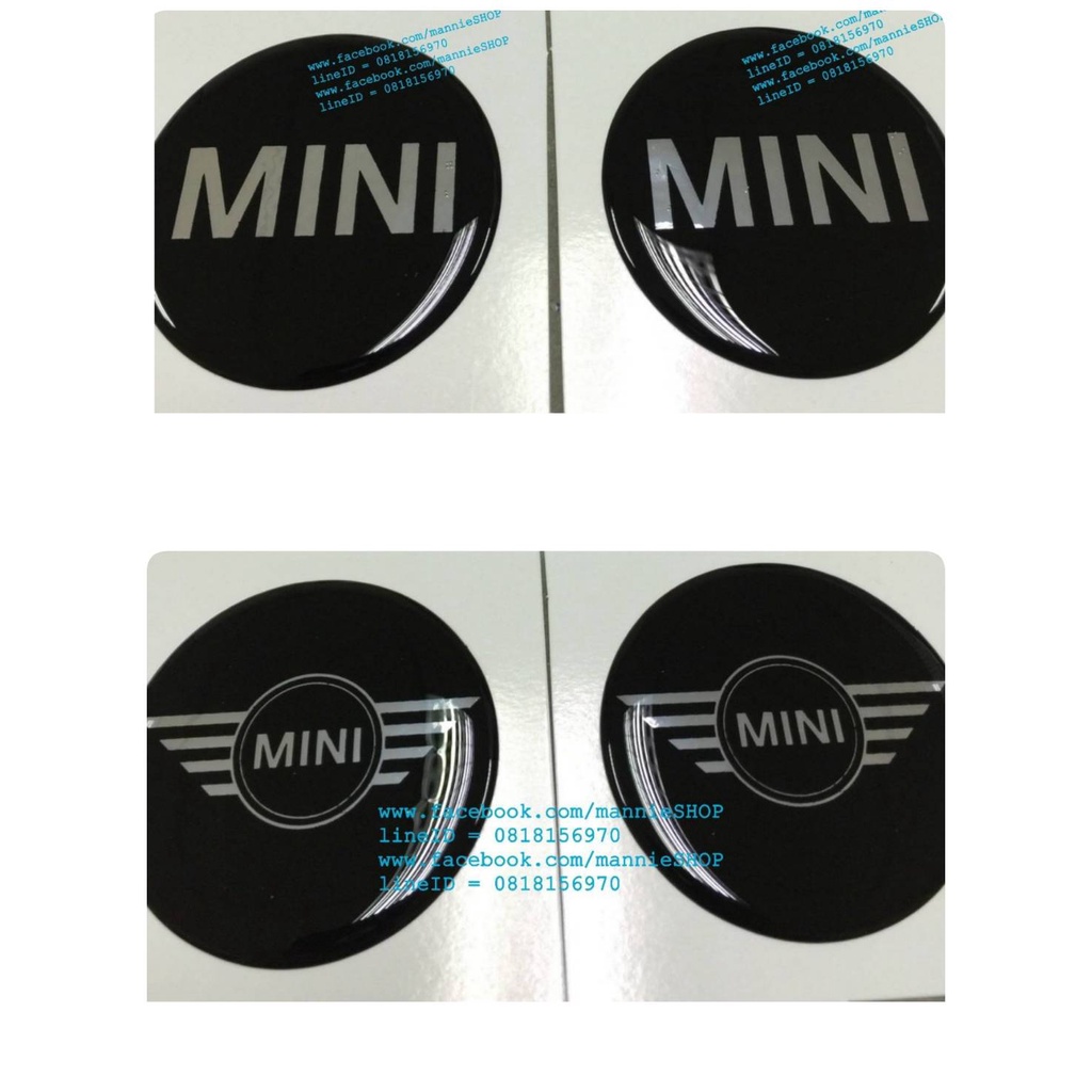 สติ๊กเกอร์ เทเรซิ่นนูนอย่างดี วงกลม คำว่า MINI ติดรถ แต่งรถ มินิ ติดดุม ...