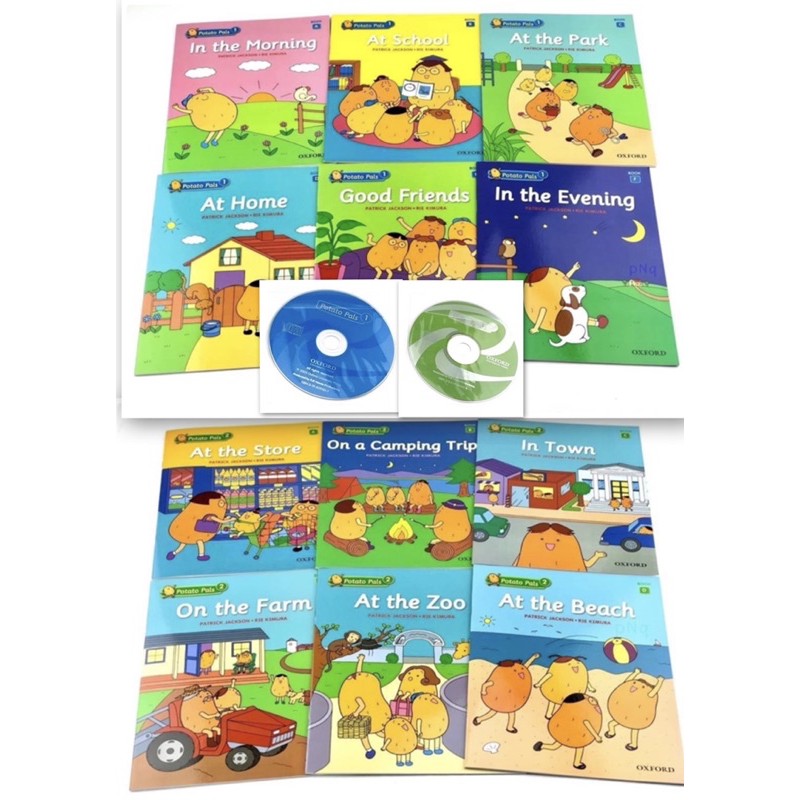 Potato pals books set (12 เล่ม cd 2 แผ่น)หนังสือหัดอ่านภาษาอังกฤษ ...