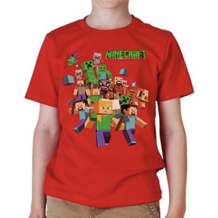 เสื้อยืด minecraft Family CHILDRENS - เสื้อยืด roblox Family - เสื้อผ้า ...
