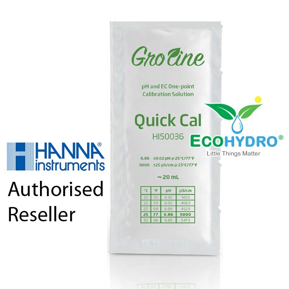 Hanna Quick Cal EC pH Calibration Solution Gro Line 20 mL HI50036 ...