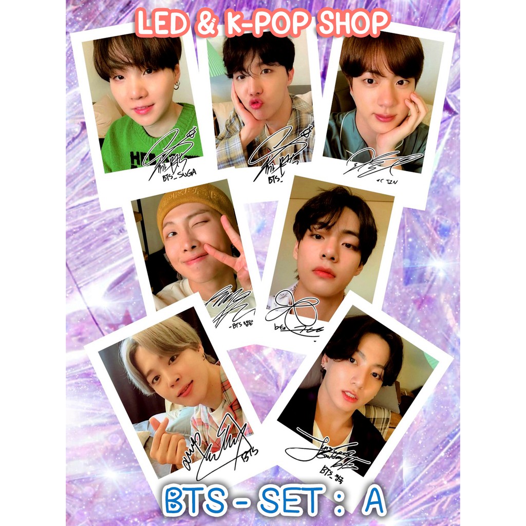 ร ปโพลารอยด บ ท เอส Bts พ มพ ลายเซ น จองก ก จ น ว เจโฮป ช ก า จ ม น