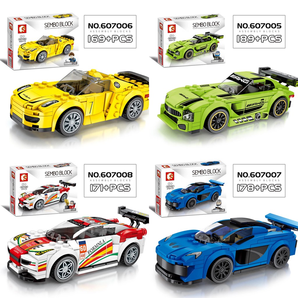 Sembo Block racing Lego Formula Car ประกอบเข้าด้วยกันเพื่อส่งเสริมการ ...