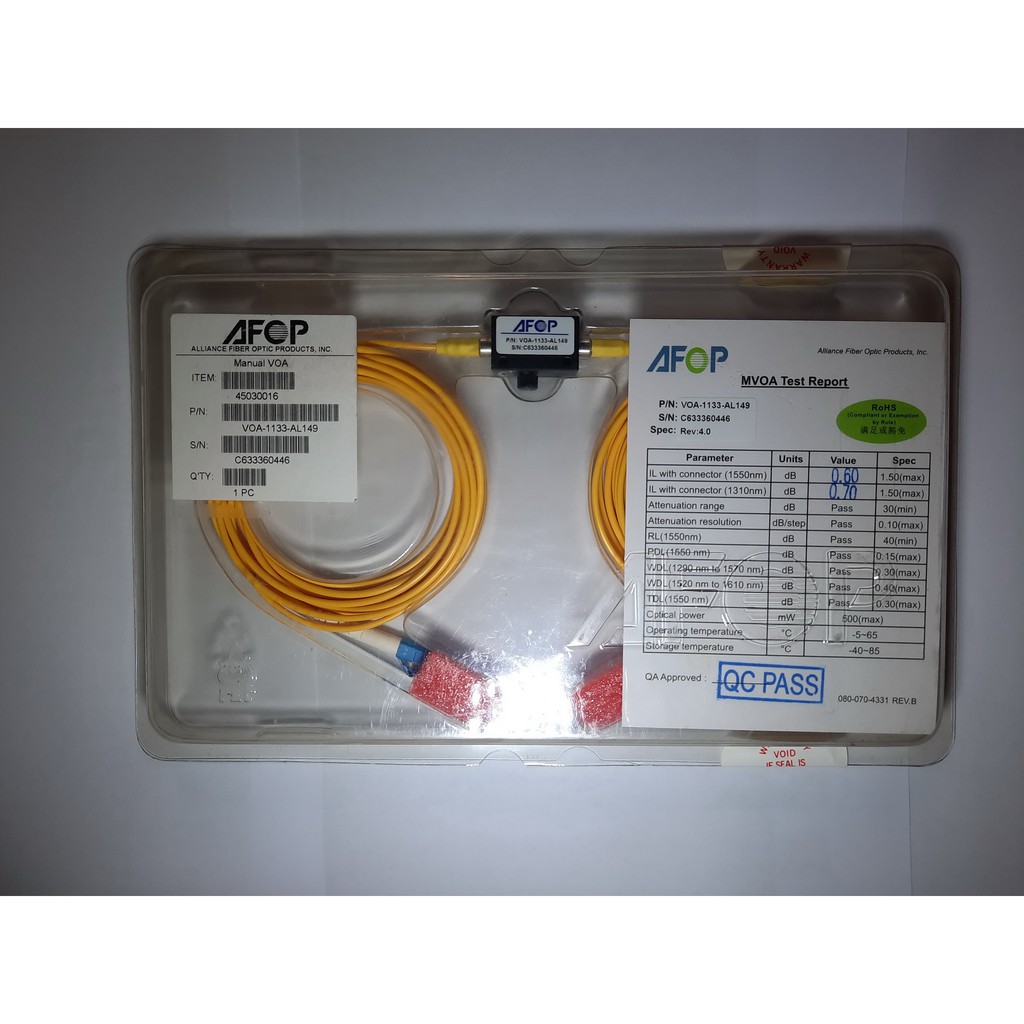AFOP single mechanical adjustable fiber attenuator MVOA original VOA ...