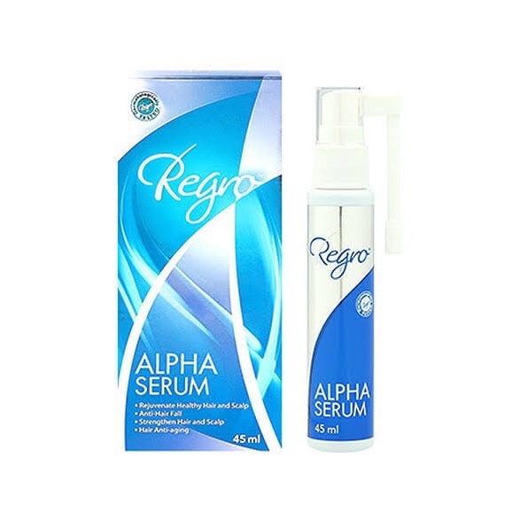 Regro Alpha Serum (รีโกร อัลฟ่า ซีรั่ม) ซีรั่มสูตรบำรุงเส้นผมและหนังศีรษะ (ปริมาณ 45 มล.) 💥 แถม ...