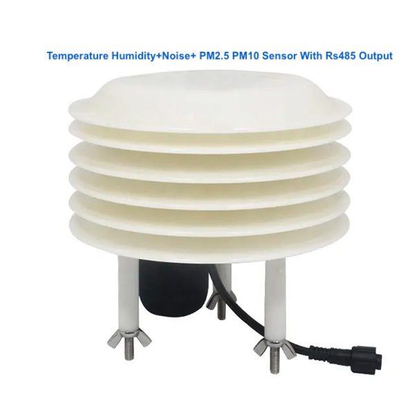 Outdoor Temperature Humidity Noise PM2.5 PM10 Sensor With RS485 Output ...