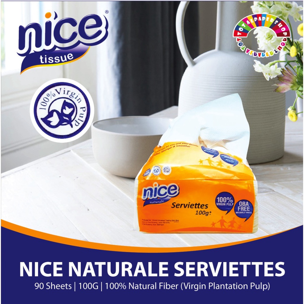 Nice Naturale Serviette Tissue 100g 1PLY No.12(100g) มัลติแพ็ค | Shopee ...