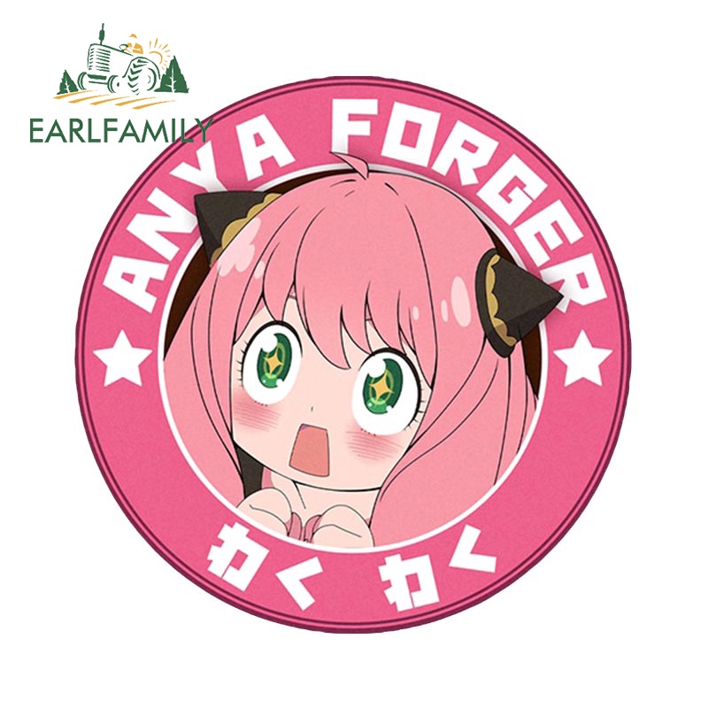 EARLFAMILY 13 ซม.Anya Forger Spy X ครอบครัวรถสติกเกอร์การ์ตูนน่ารัก ...