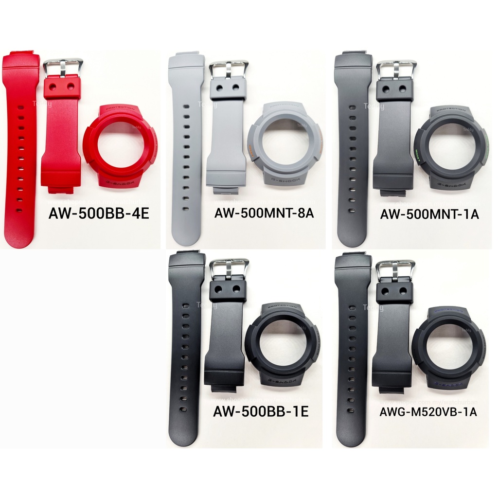 คาสิโอ G-SHOCK BAND AND BEZEL AW500 AWGM520 AW-500 AWG-M520 | Shopee ...