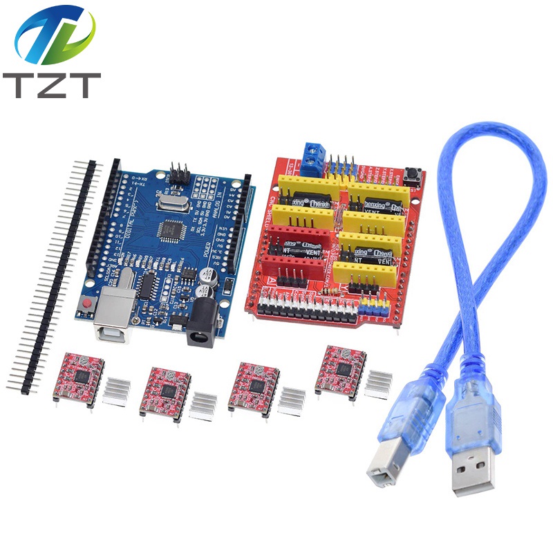 TZT cnc shield v3 engraving machine 3D Printer+ 4pcs A4988 driver ... TZT cnc shield v3 engraving machine 3D Printer+ 4pcs A4988 driver ...
