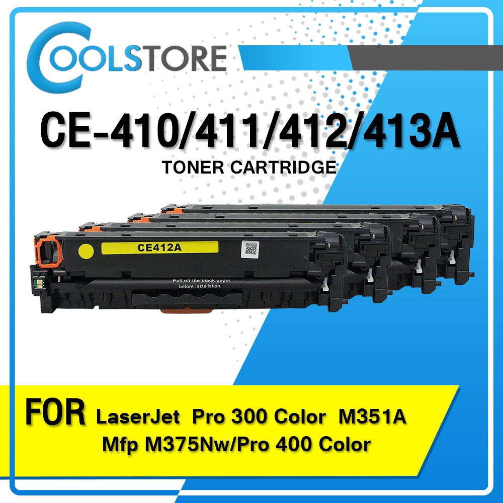 COOLS หมึกเทียบเท่า CE410A/411A/412A/413A/410/411/412/413 For Printer ...