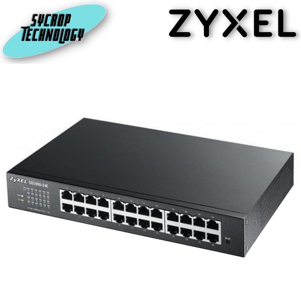SWITCH (สวิตซ์) ZYXEL 24 PORTS GS1900-24E GIGABIT PORT SMART MANAGED ...