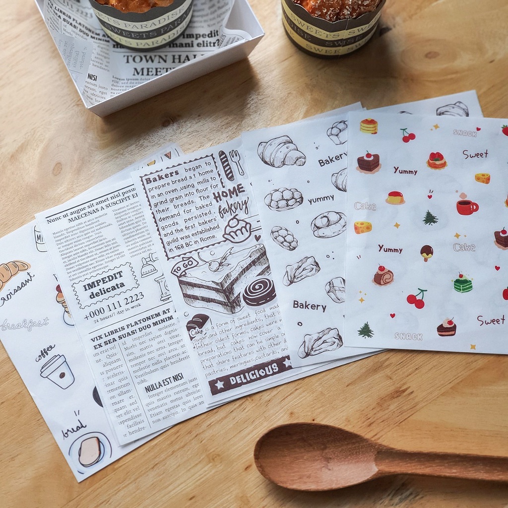 ซื้อ3ลด5% Goodboxpack กระดาษรองอาหาร ห่ออาหาร รองขนม ห่อขนม ห่อแซนวิช | Shopee Thailand