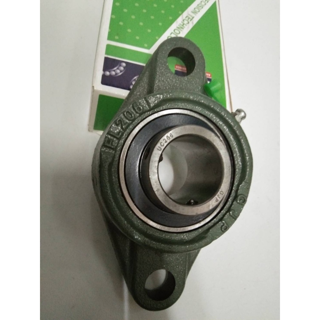 GJP ลูกปืนตุ๊กตาทรงวงรี ลูกปืนตุ๊กตาทรงรูปไข่ GJP UCFL 206 รูเพลา 30mm | Shopee Thailand