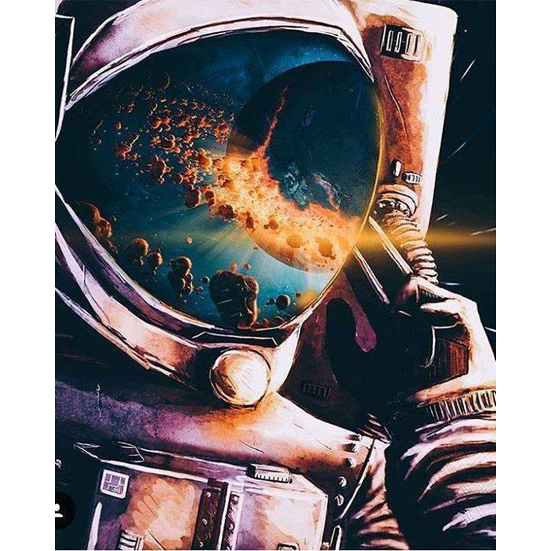 【ORFON】ภาพวาดสีน้ํานม ตามตัวเลข รูปอวกาศกาแล็กซี่ 40x50 ซม. สําหรับตกแต่งบ้าน DIY | Shopee Thailand