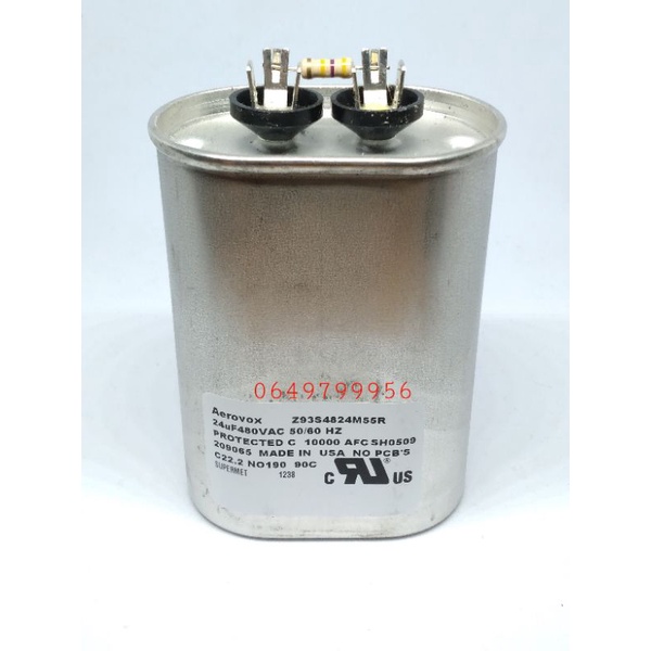 Aerovox Capacitor 24uF 480VAC MADE IN USA คาปาซิเตอร์ Aerovox ...